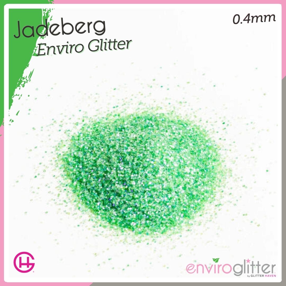 Jadeberg 🍃 Enviro Glitter | Iridescent Green Biodegradable Glitter – Glitter Haven