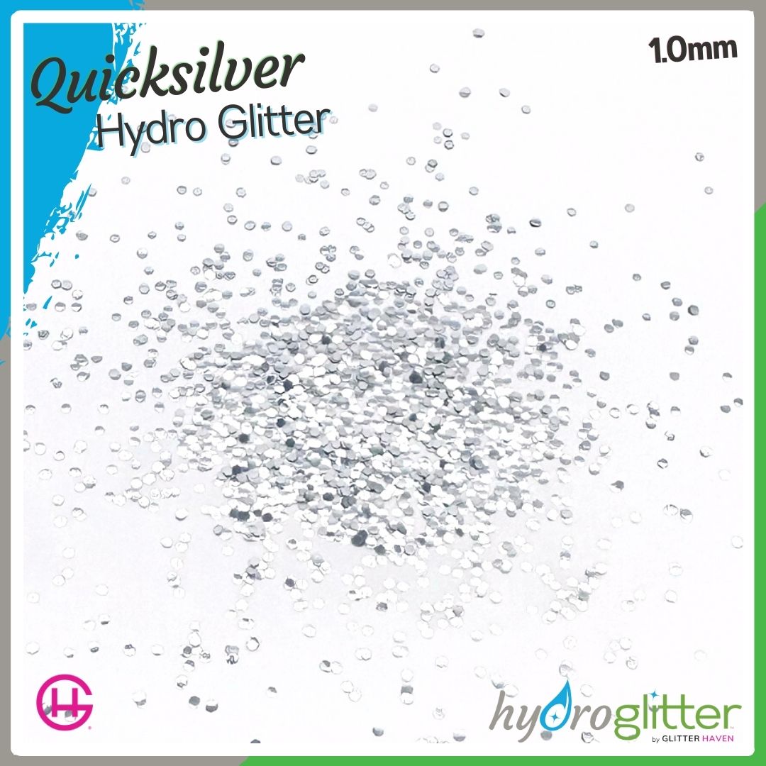 Quicksilver 💧 Hydro Glitter | Silver | Water Biodegradable Glitter – Glitter Haven