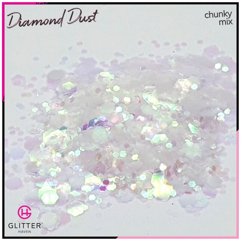 White Glitter: Diamond Dust Glitter | Cosmetic Grade | Glitter Haven ...