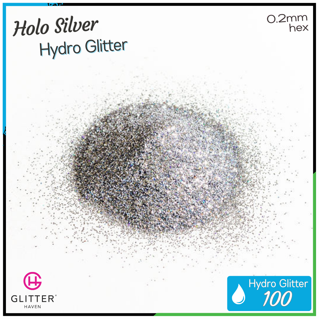 Holo Silver 💧 Hydro Glitter | Holographic Water-degradable | Cosmetic ...