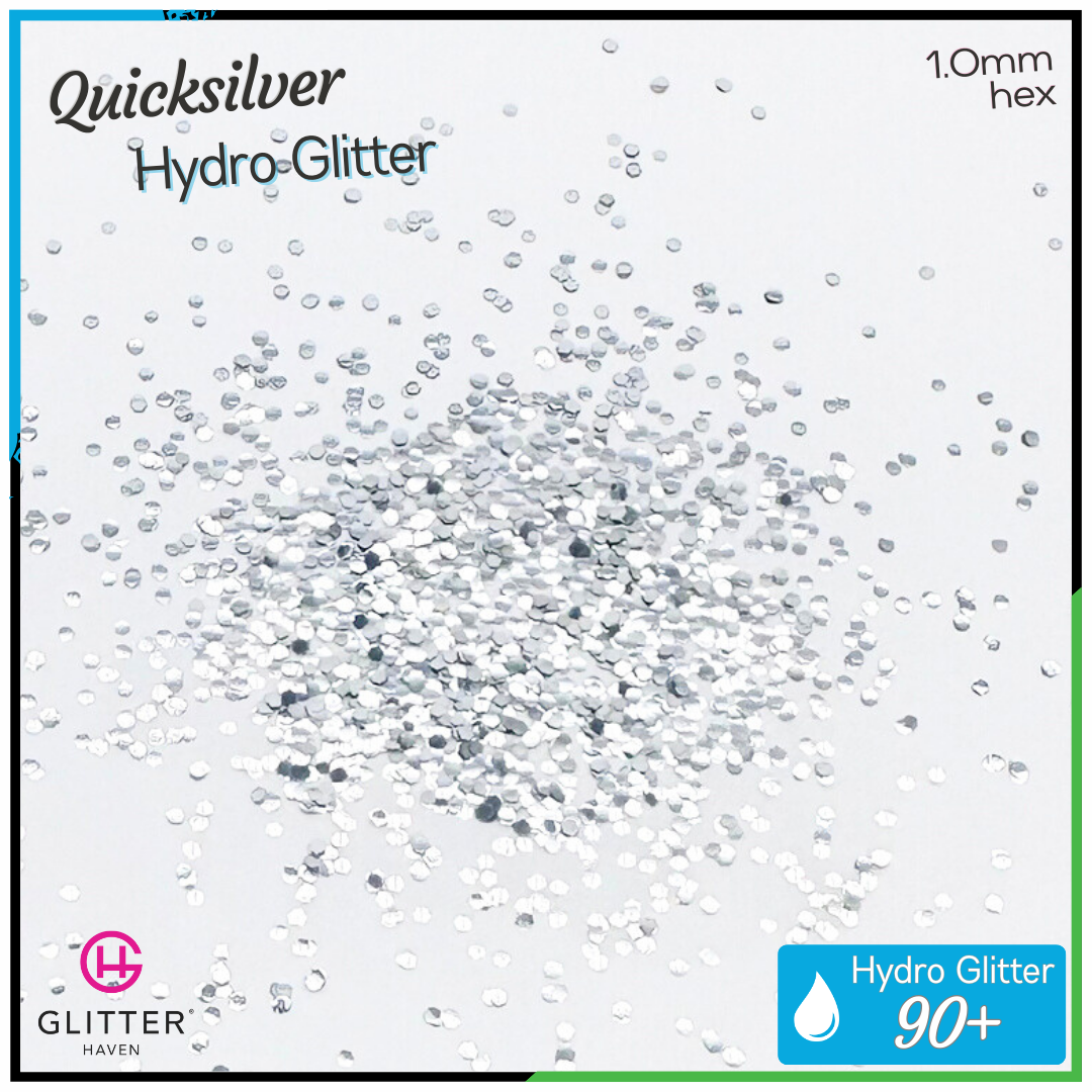 Quicksilver 💧 Hydro Glitter | Silver | Water Biodegradable Glitter ...
